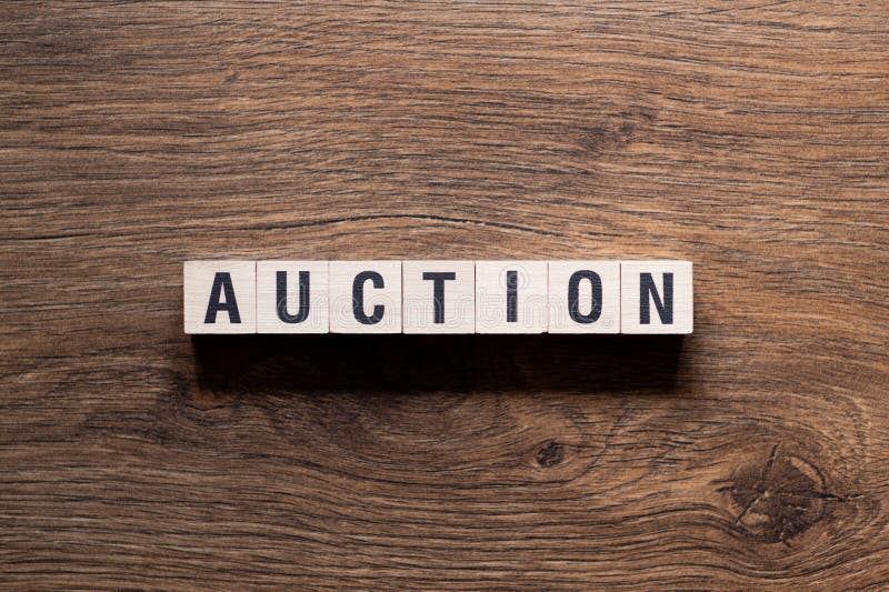 Auction - Word Concept on Building Blocks, Text Stock Photo - Image of ...