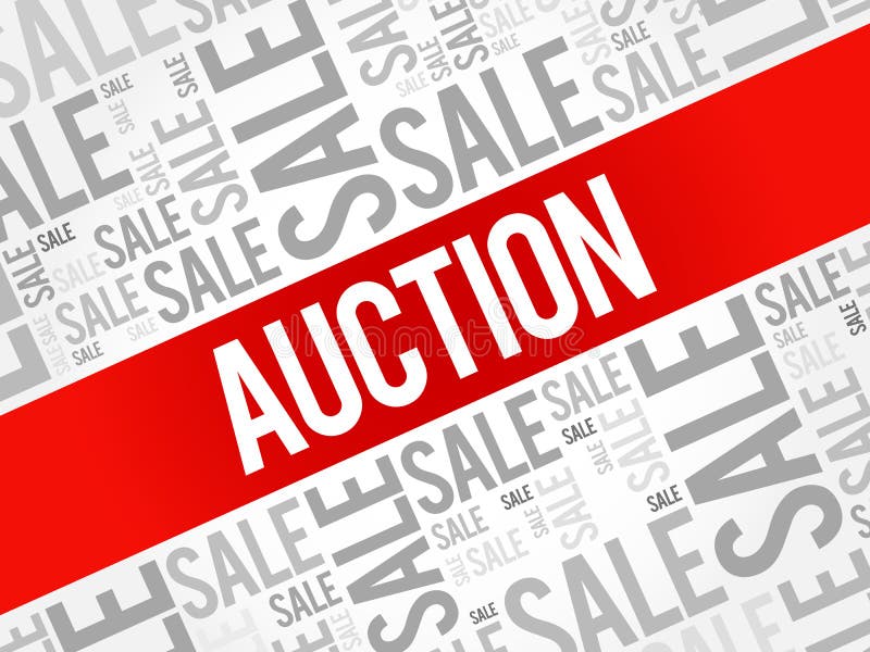 AUCTION words cloud stock illustration. Illustration of industry ...