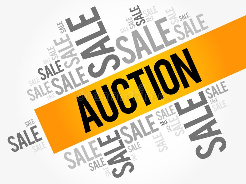 AUCTION words cloud stock illustration. Illustration of product - 203114096