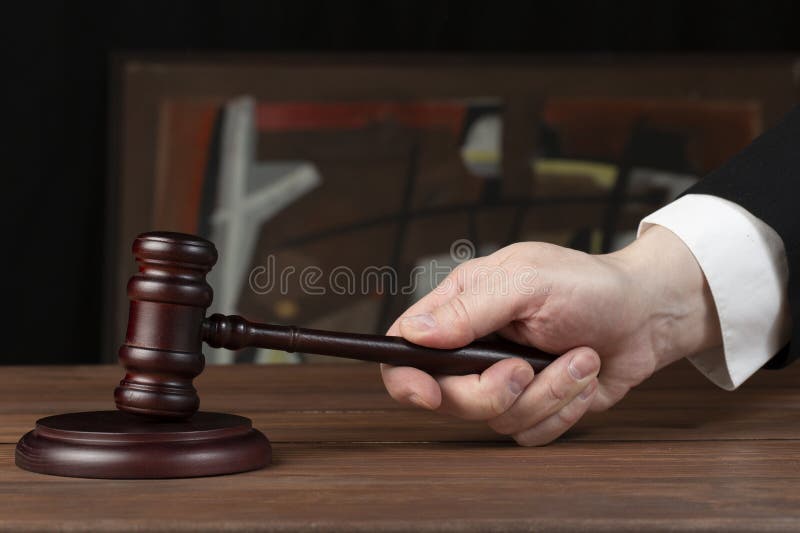 Auction of Works of Art.Hammer for the Auction Stock Image - Image of ...