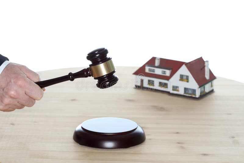 Auctioneer with Gavel in Hand is Working Stock Image - Image of hammer ...