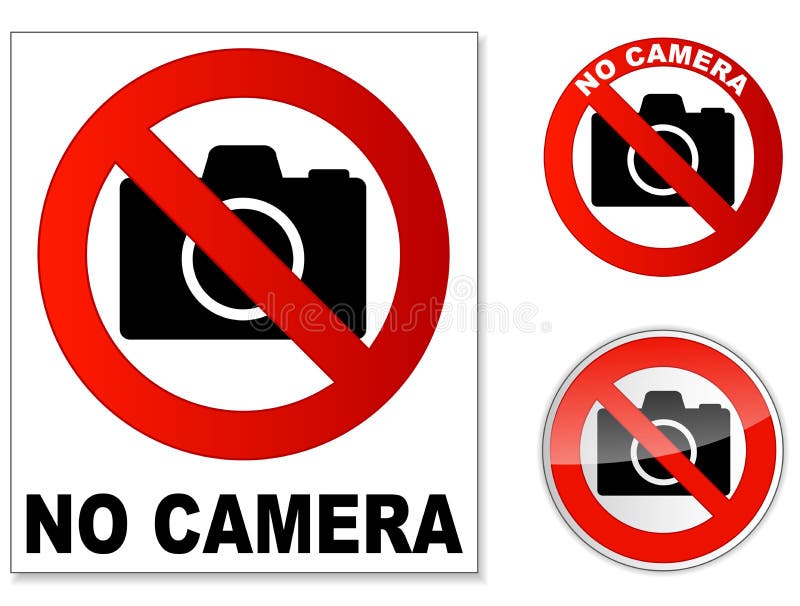 Pas De Panneau De Photographie Ni D'enregistrement Vidéo. Style Plat ...