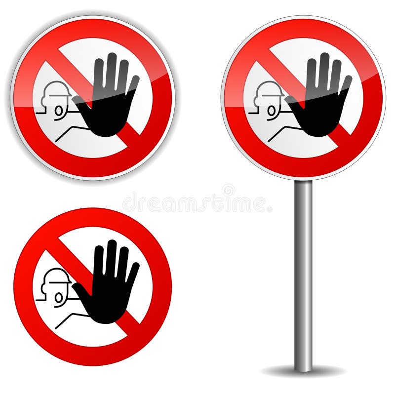 Les Enfants Grandissent Le Signe De Restriction. Signe D'interdiction ...