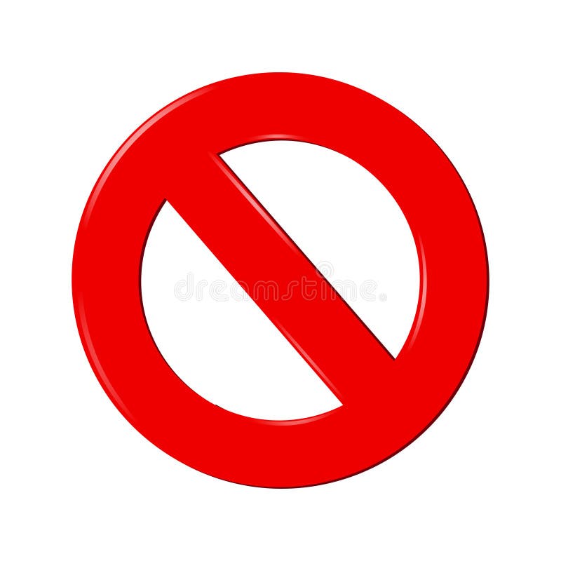 Aucun Signe D'isolement Sur Le Fond Transparent Illustration de Vecteur ...