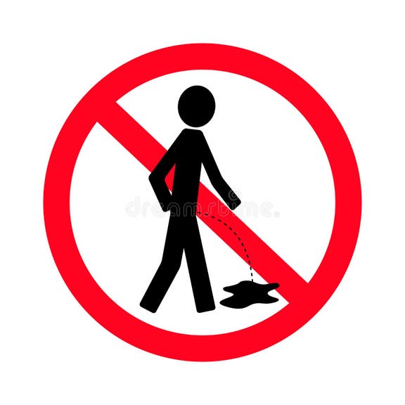 Aucun signe pissant illustration de vecteur. Illustration du drôle ...