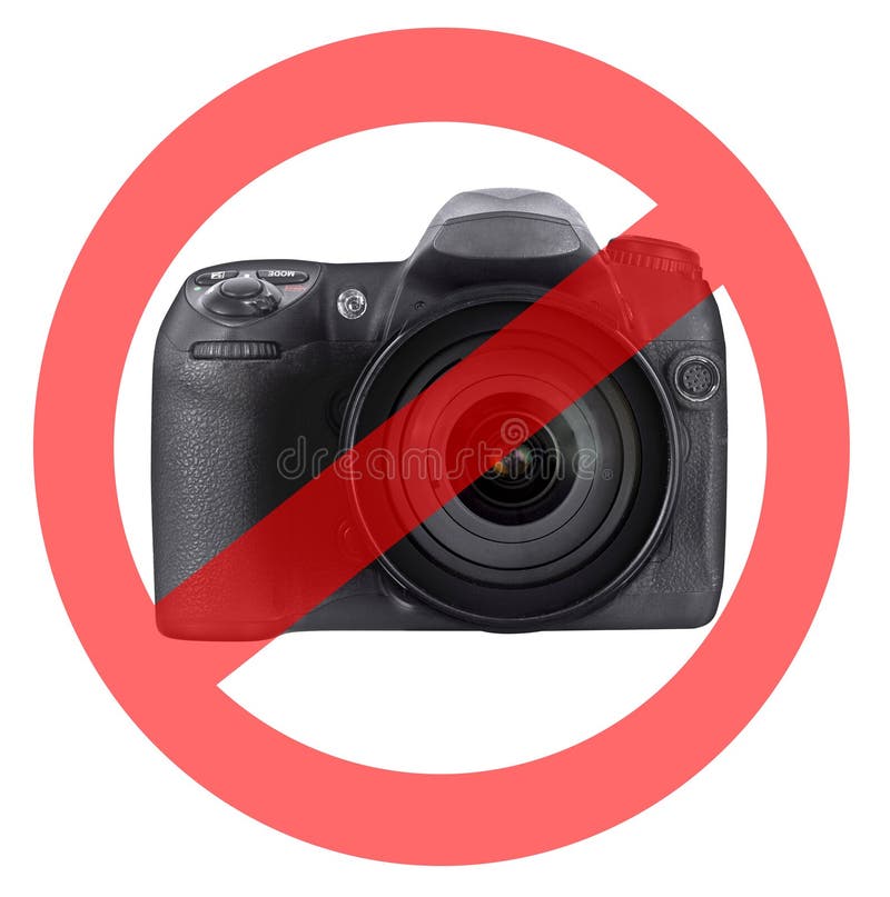 Aucune Photographie Permise Image stock - Image du isolement, alerte ...