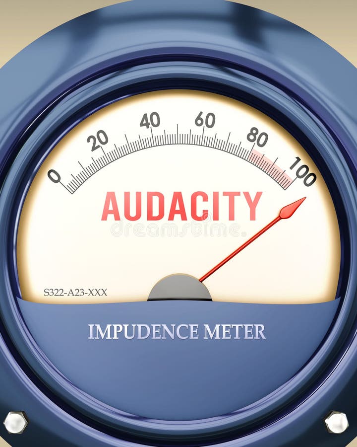 Audacity and Impudence Meter that is Hitting a Full Scale, Showing a ...