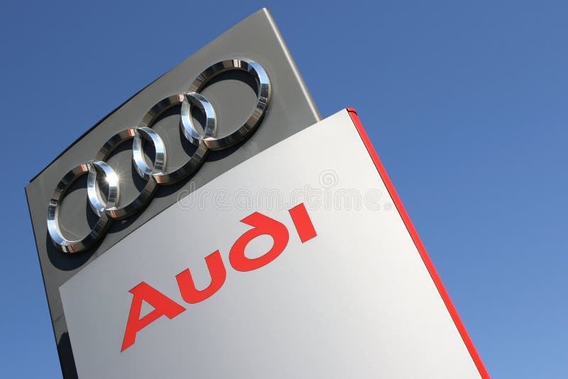 Audi dealership sign editorial stock photo. Image of repairer - 76621148