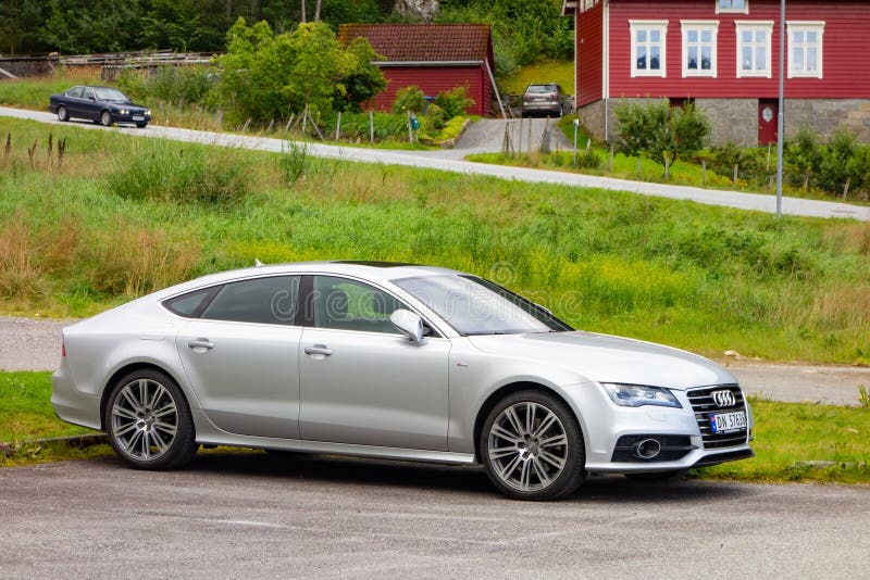 Audi A7 4-door Coupe Car Parked in Norway Editorial Stock Photo - Image ...