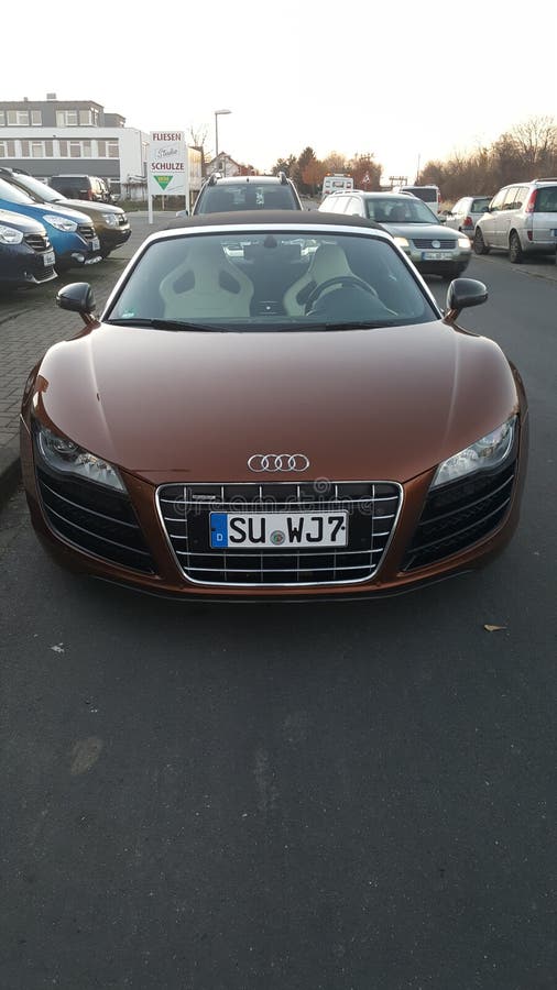 Brown Audi R8 Convertible Parked in Chorrillos, Lima Editorial Photo ...