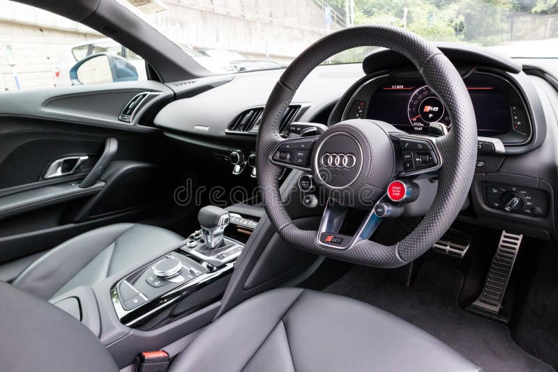 Audi R8 2018 Interior editorial stock photo. Image of autos - 130009208
