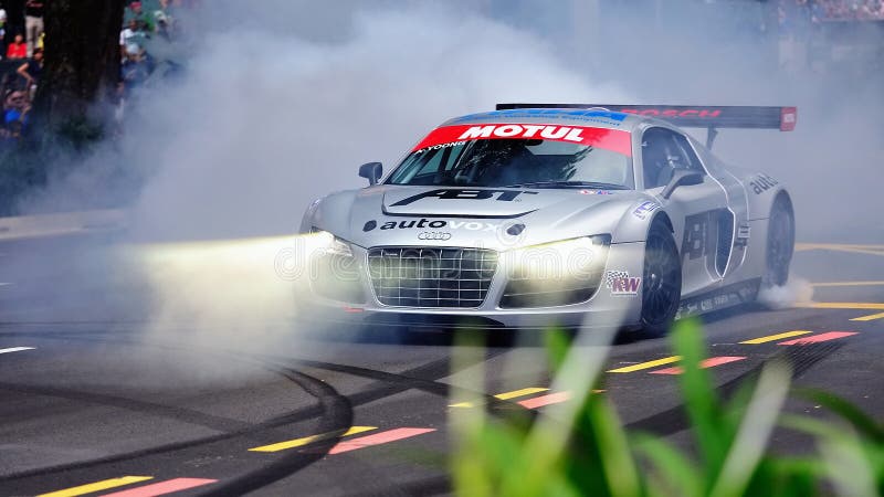 Audi R8 LMS Performing Stunts Editorial Photography - Image of ...