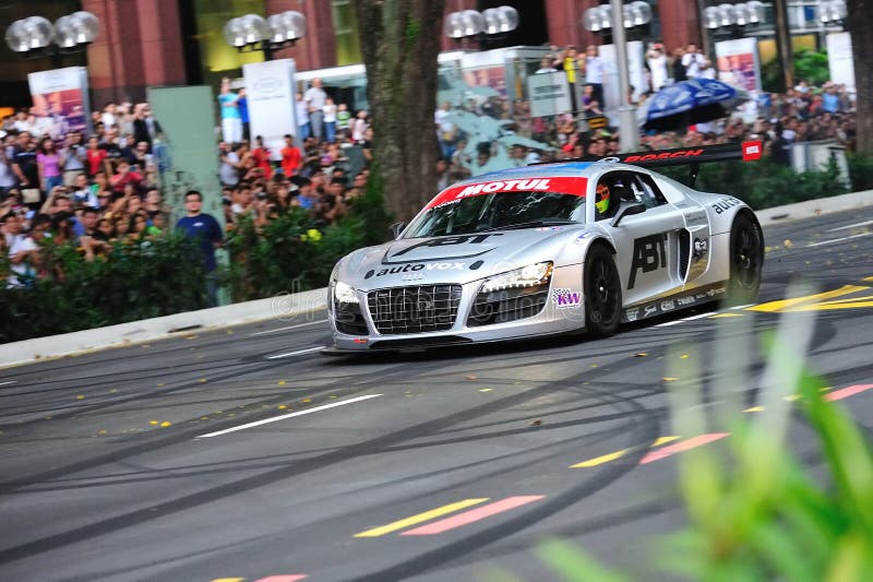 Audi R8 LMS Speed Down Orchard Road Editorial Photo - Image of perform ...