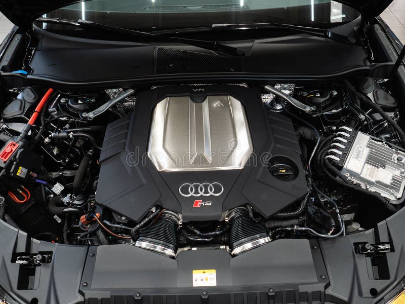 Audi RS car engine editorial stock image. Image of hydraulic - 238598914