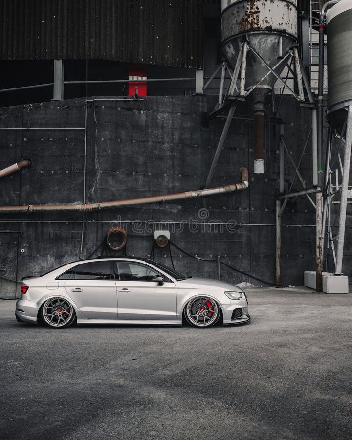 Audi RS5 Luxury Car Parked in Front of an Industrial-style Building ...