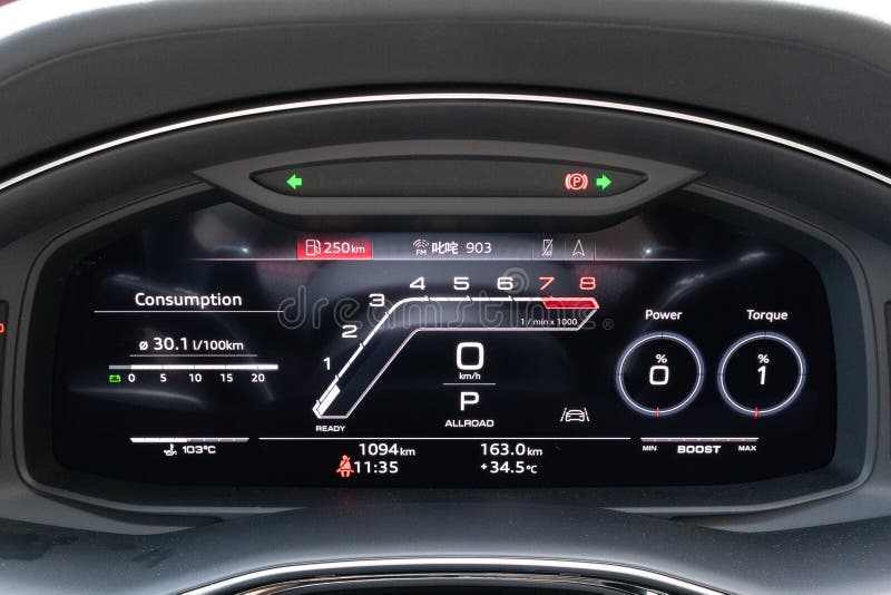 Audi RS Q8 2021 Dashboard editorial image. Image of vehicle - 240650480