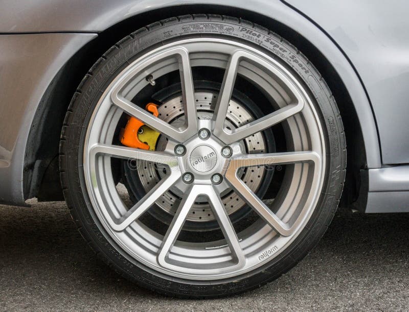 Audi Rs4 Wheel, Rotiform Rim, Close-up Editorial Photo - Image of ...