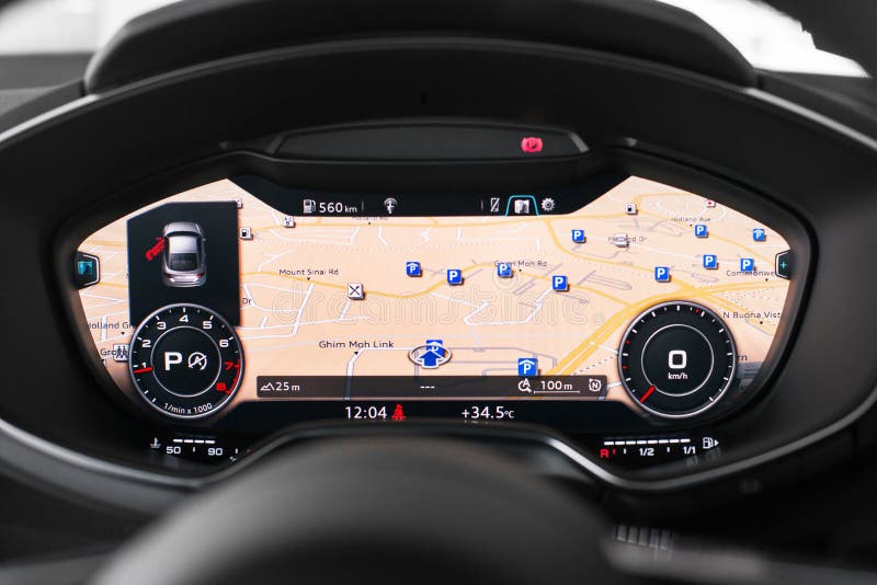 Audi TT dash stock image. Image of dash, singapore, tech - 57293965
