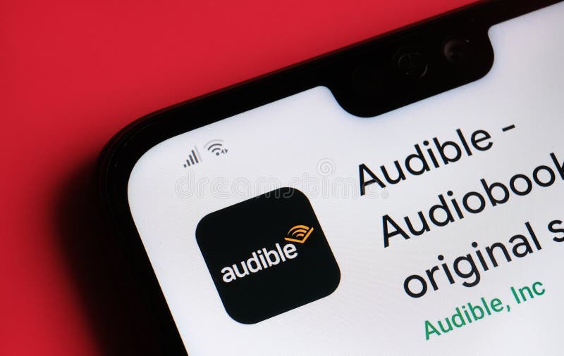 Audible App Seen on the Corner of Mobile Phone Editorial Photo - Image ...