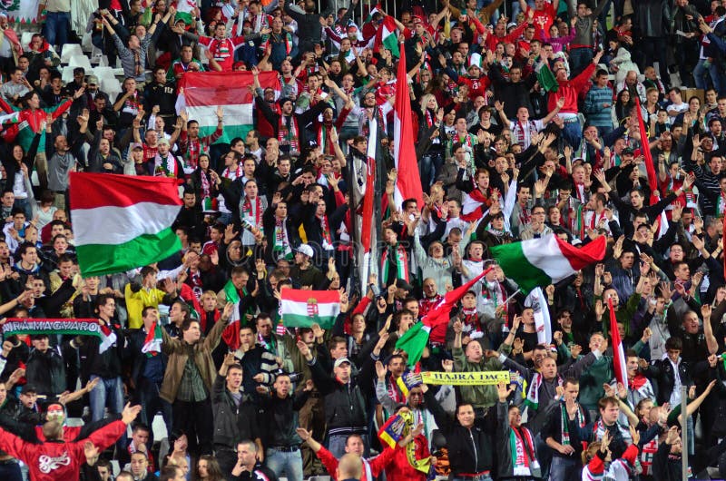 Hungarian Football Fans in Romania-Hungary Editorial Stock Image ...
