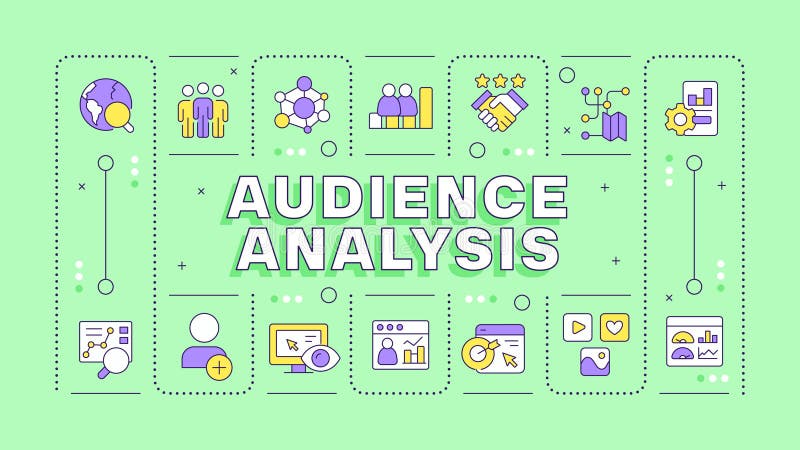 Audience Analysis Light Green Word Concept Stock Illustration ...