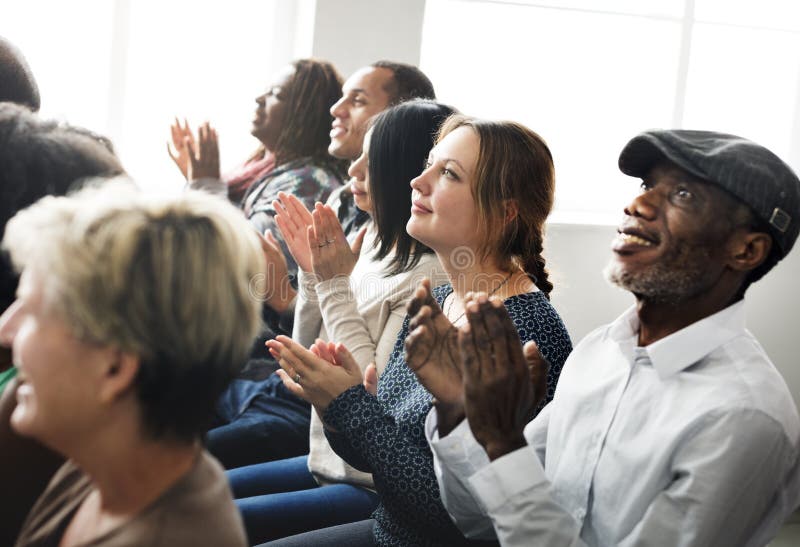 Audience Applaud Clapping Happiness Appreciation Training Concept Stock ...