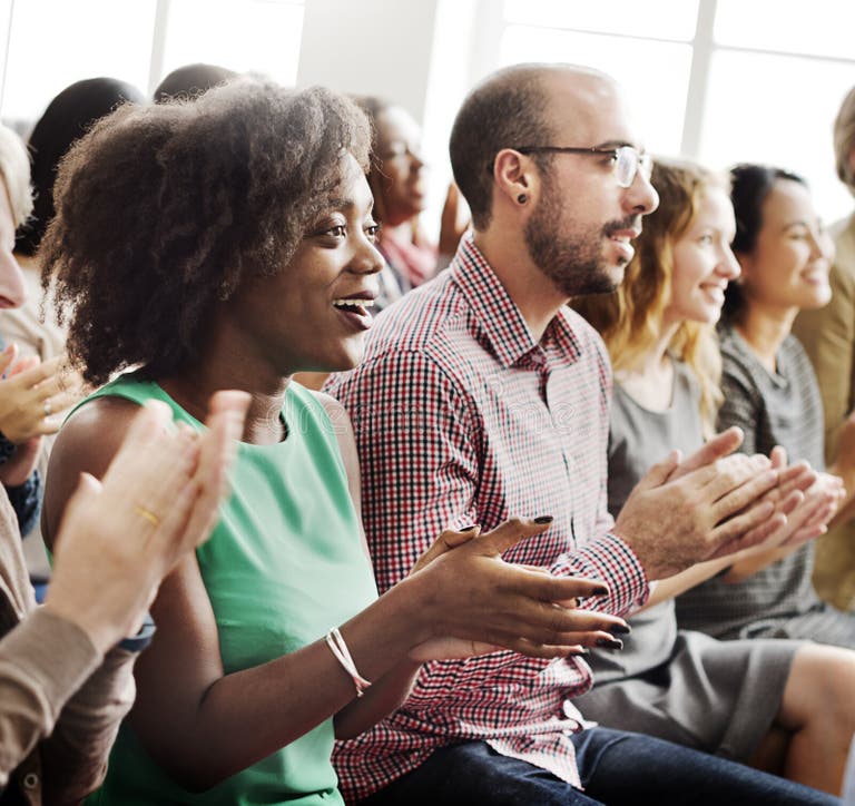 Audience Applaud Clapping Happiness Appreciation Training Concept Stock ...