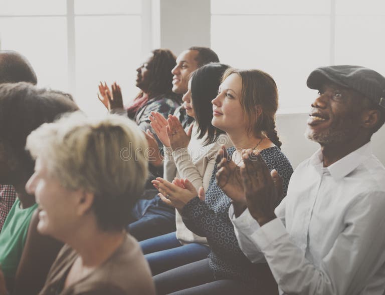 Audience Applaud Clapping Happiness Appreciation Training Concept Stock ...