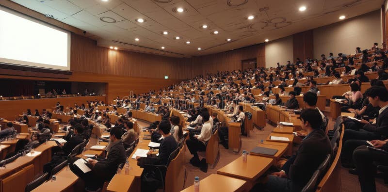 Audience Attends Lecture in Auditorium for Education and Academic ...