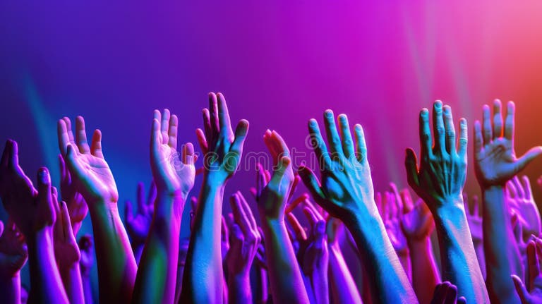 An Audience Clapping and Cheering at the End of a Performance Stock ...