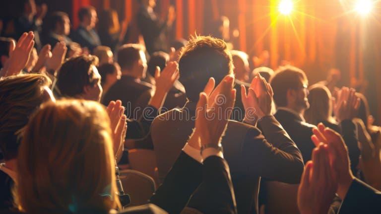 The Audience Clapping Hands. AI Generated Stock Photo - Image of ...