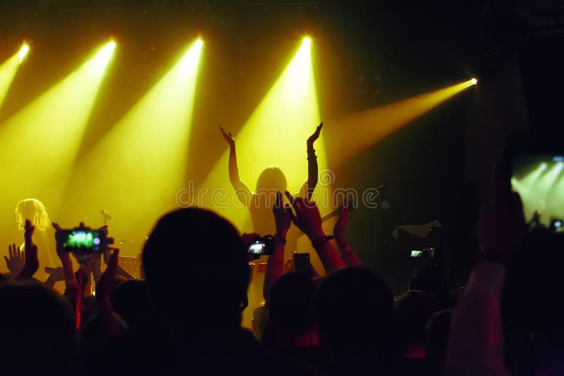 Audience at Concert at Nightclub Stock Photo - Image of motion, dance ...
