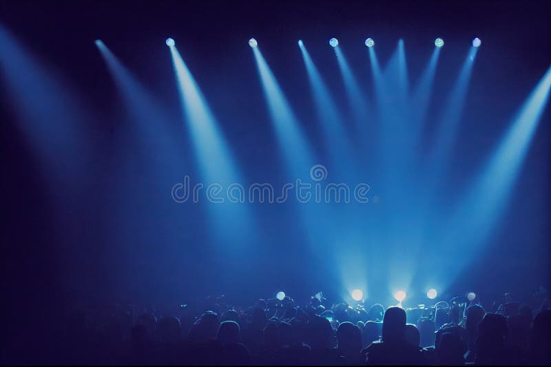 Audience Crowd People at Abstract Concert Stock Illustration ...