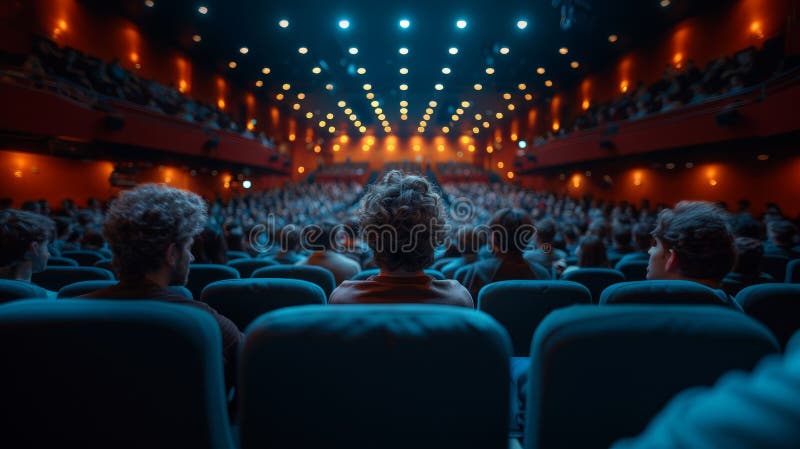 Audience Engaged in Tech Conference Presentation Stock Illustration ...