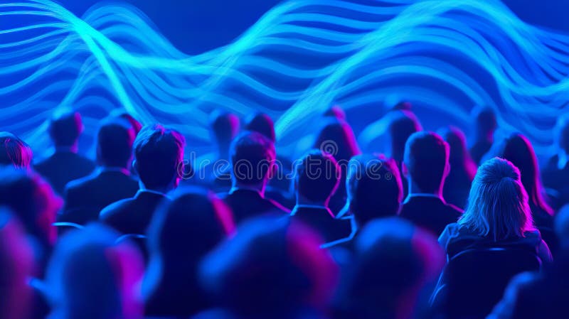 Audience Engaged at Technology Conference with Presenters on Stage and ...