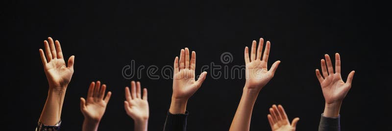 Audience Engagement Hands Raised in Participation for Active ...