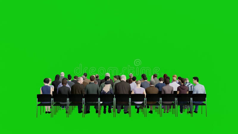 Audience Sitting on Green Screen Background Stock Video - Video of ...