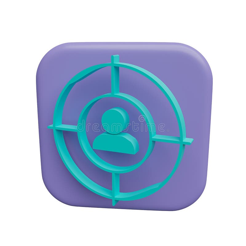 Audience, Goal 3d Icon Render Illustration Stock Illustration ...