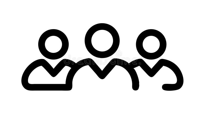 Audience Group Icon: User Base Collaborative Network, Vector Design ...
