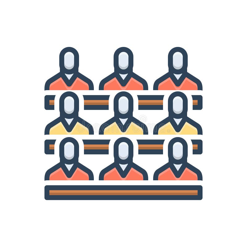 Color Illustration Icon for Audience, Members and People Stock Vector ...