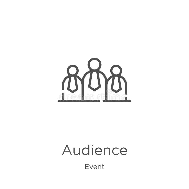 Audience Icon Vector from Event Collection. Thin Line Audience Outline ...