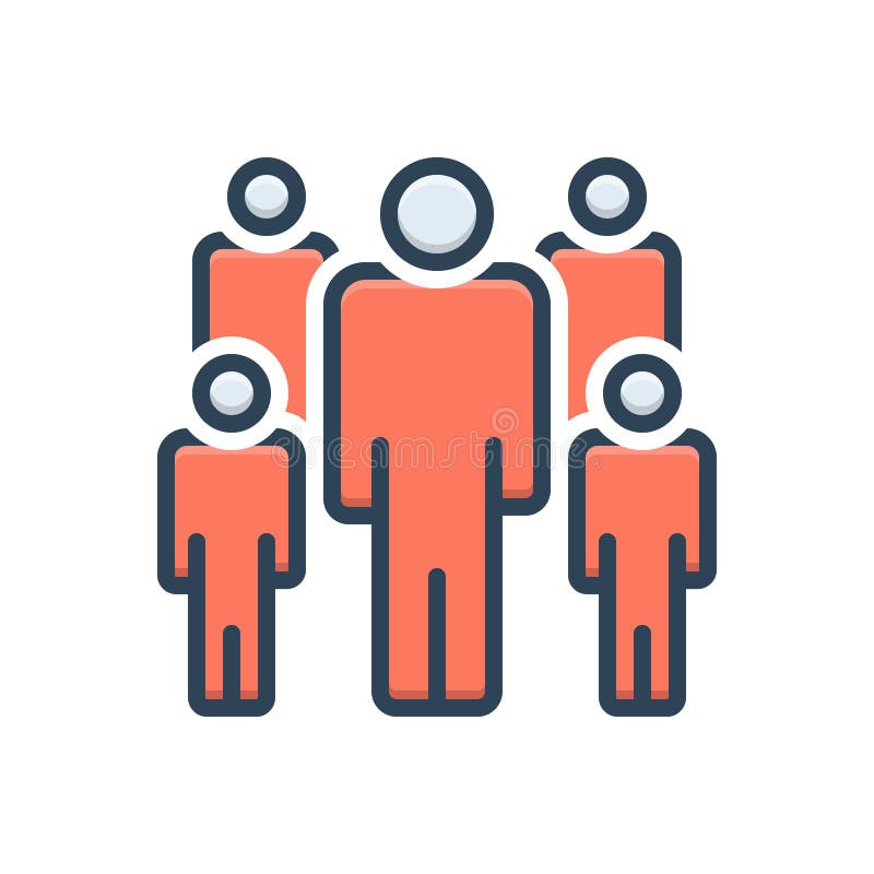 2 Color Audience Targeting Concept Line Vector Icon. Isolated Two ...