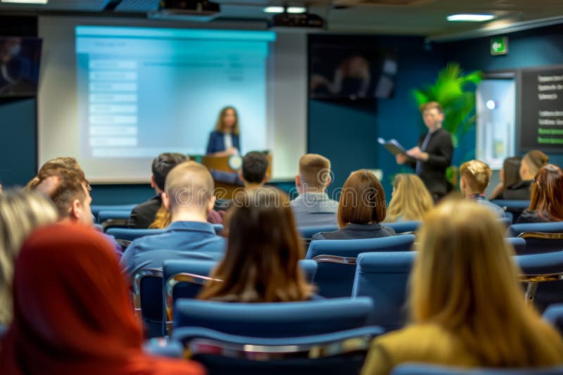 Business Presentation at a Corporate Training Event Stock Image - Image ...