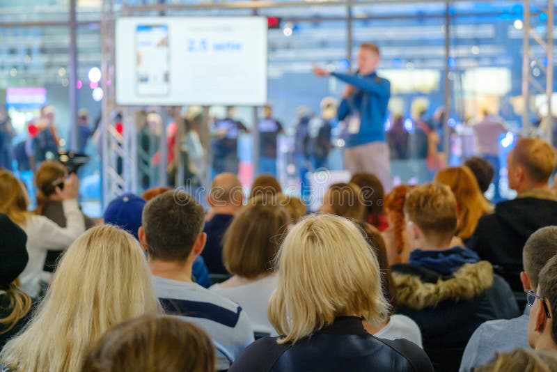 Audience Listens Lecturer at Workshop Editorial Photo - Image of ...