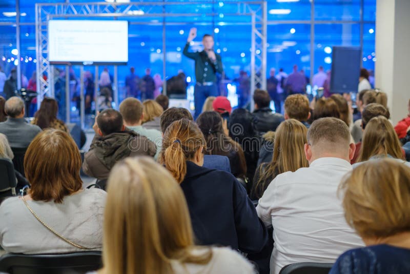 Audience Listens Lecturer at Workshop Editorial Photo - Image of ...