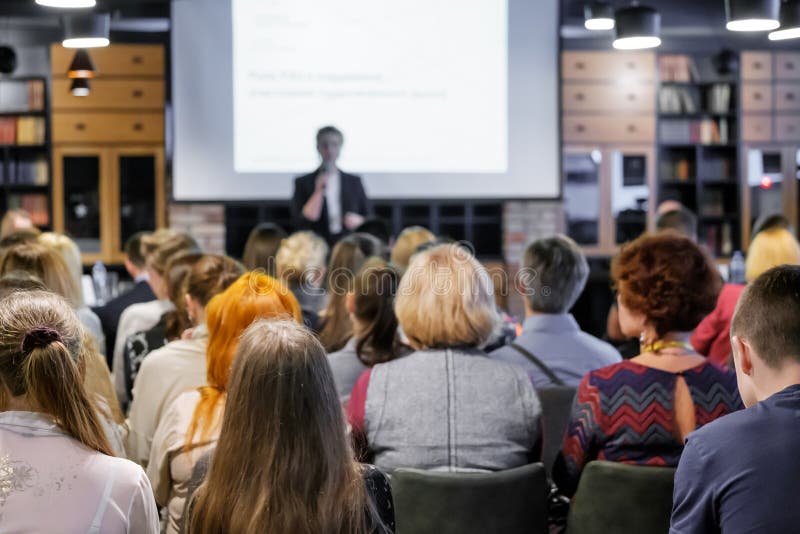 Audience Listens Lecturer at Workshop Editorial Photography - Image of ...