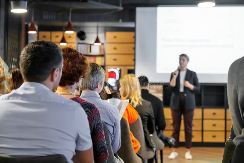 Audience Listens Lecturer at Workshop Editorial Stock Photo - Image of ...