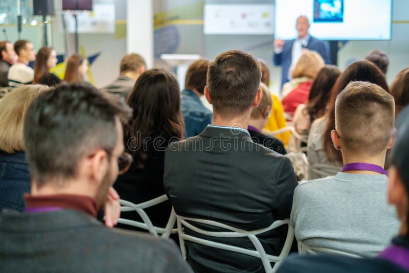Audience Listens Lecturer at Workshop Editorial Photography - Image of ...