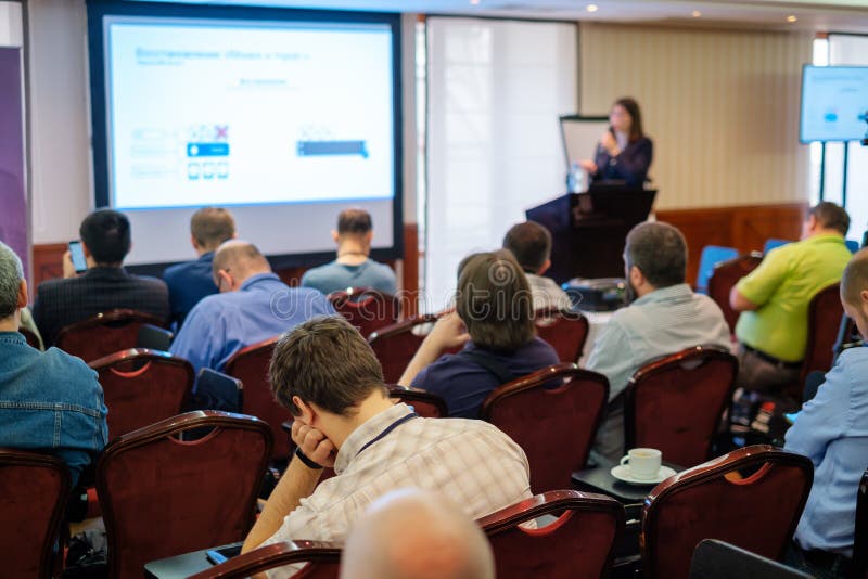 Audience Listens Lecturer at Workshop Editorial Stock Photo - Image of ...