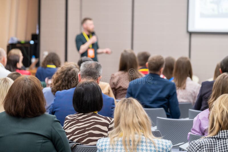 Audience Listens To the Speaker at Conference Editorial Photography ...